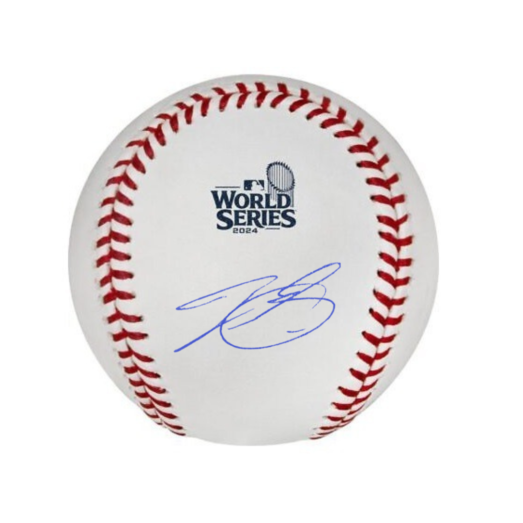 PRE ORDER - TYLER GLASNOW SIGNED MLB RAWLINGS WORLD SERIES BASEBALL W ...