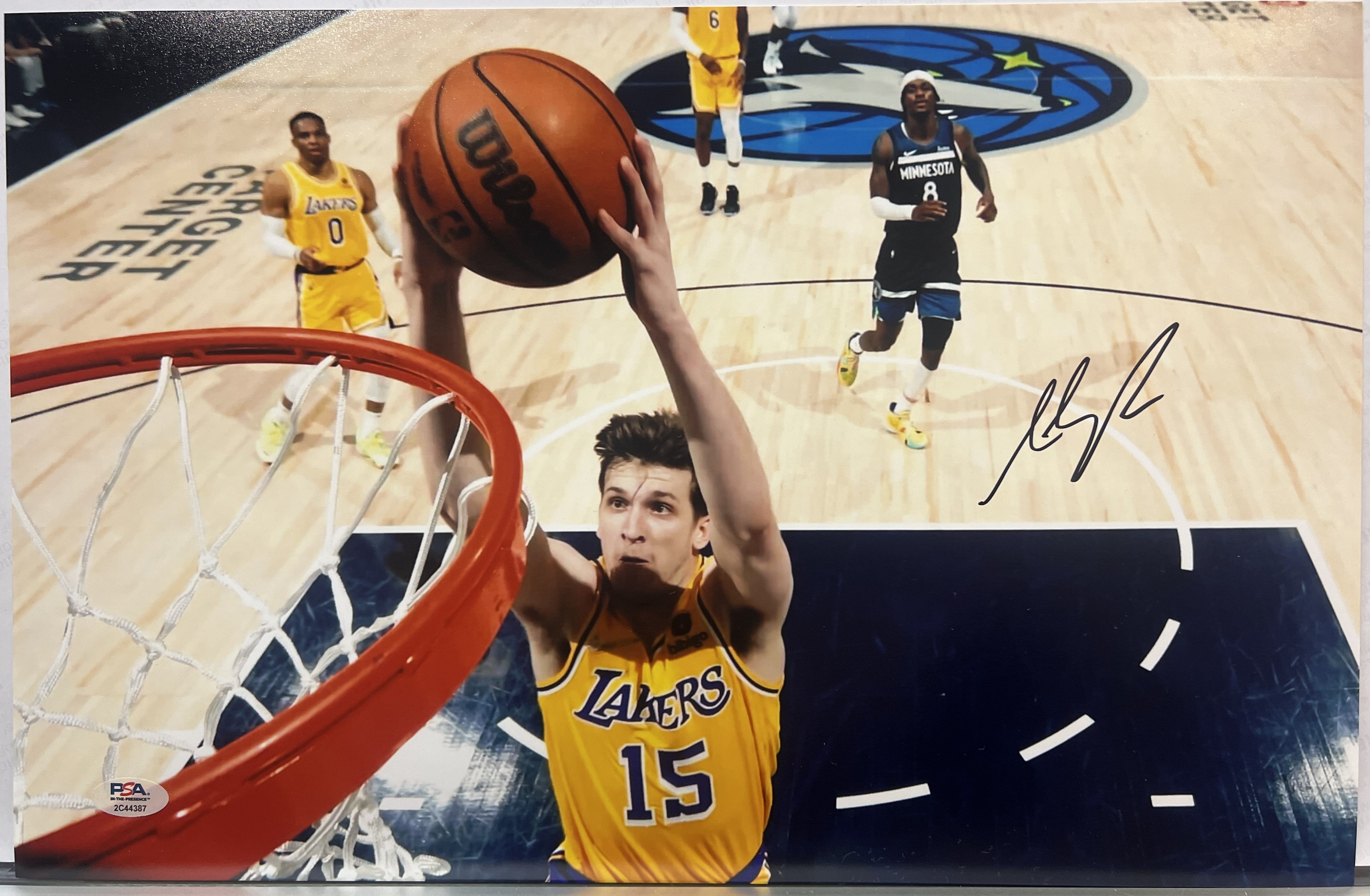 AUSTIN REAVES SIGNED 11 X 17 PHOTO BLACK SIG PSA ITP CERT DUNK ...