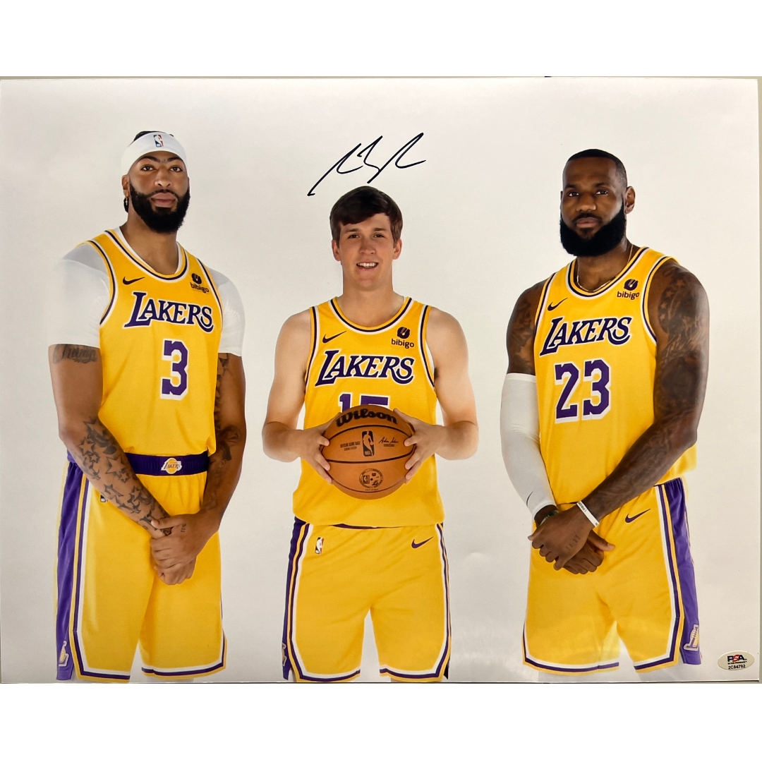 AUSTIN REAVES AUTOGRAPHED 16 x 20 PHOTO W/ LEBRON JAMES A DAVIS PSA IT ...
