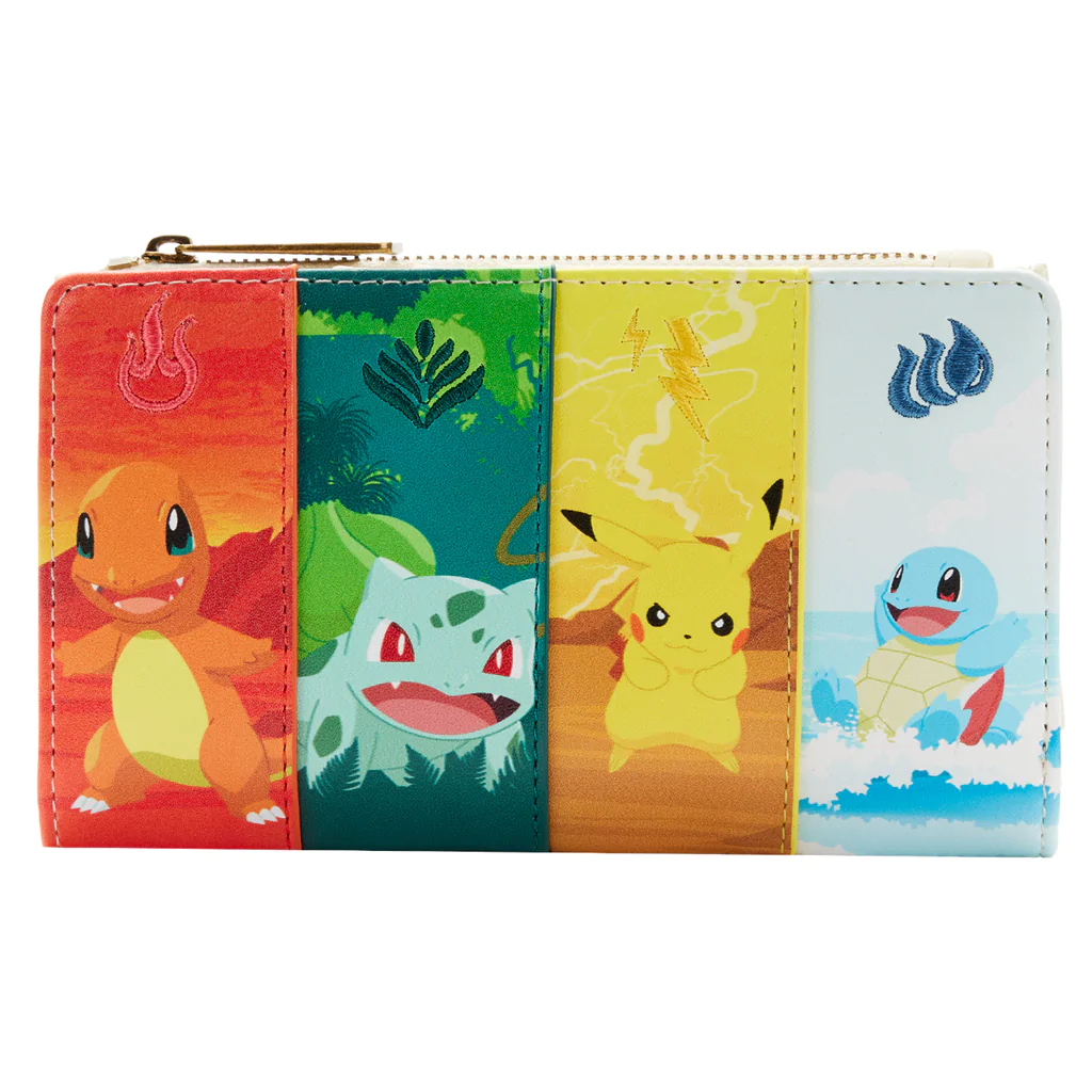 LOUNGEFLY Pokémon Elements Triple Pocket Wallet – Collectors Outlet llc