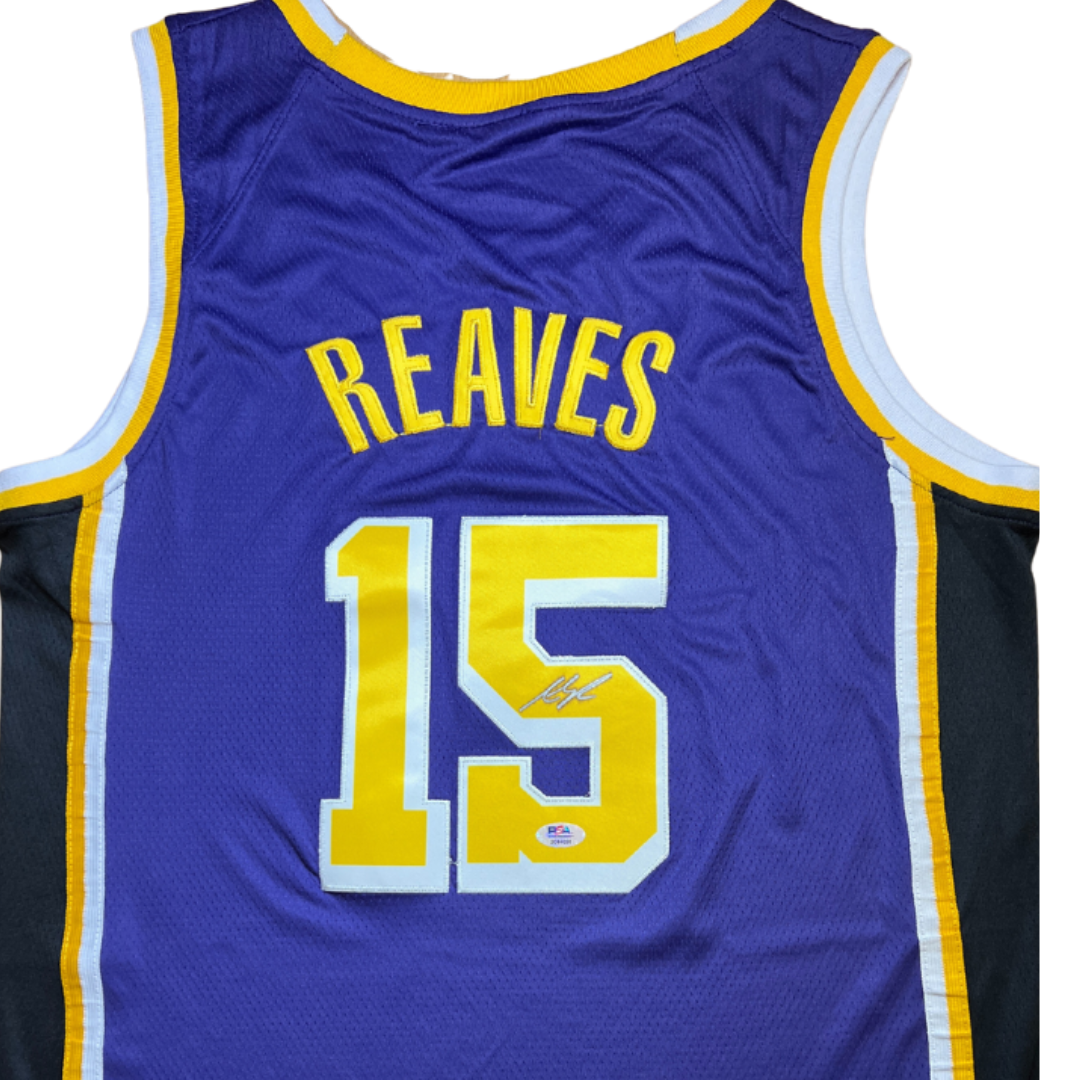 AUSTIN REAVES SIGNED CUSTOM AWAY JERSEY PURPLE PSA ITP CERT SILVER SIG ...